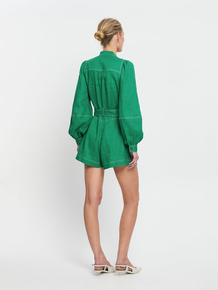 Ada Playsuit - Emerald | KIVARI