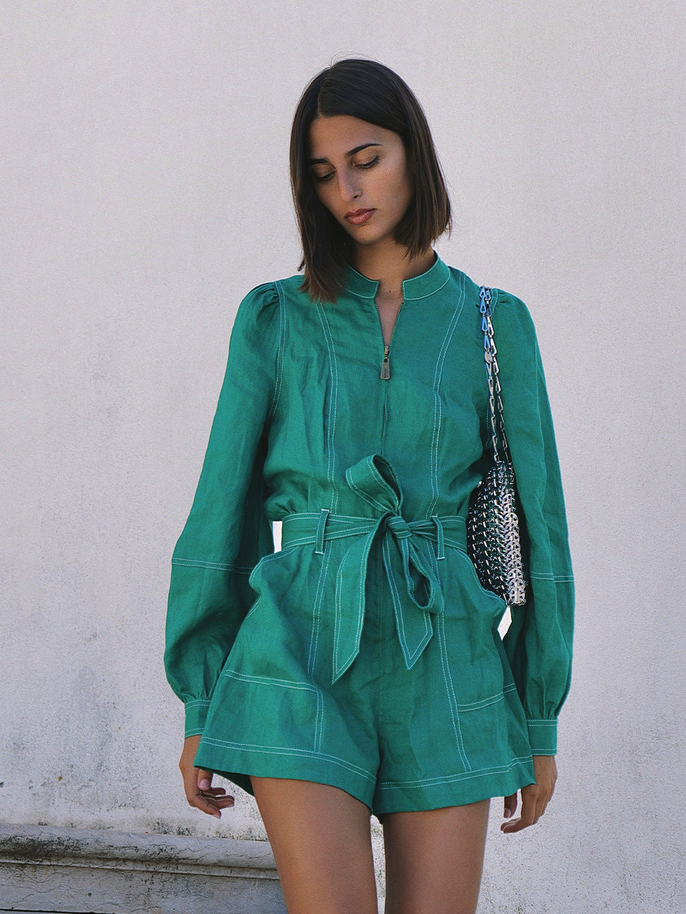 Ada Playsuit - Emerald | KIVARI