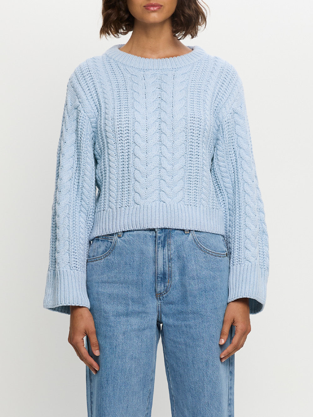 Brielle Knit Sweater - Blue | Blue Knit Jumper | KIVARI