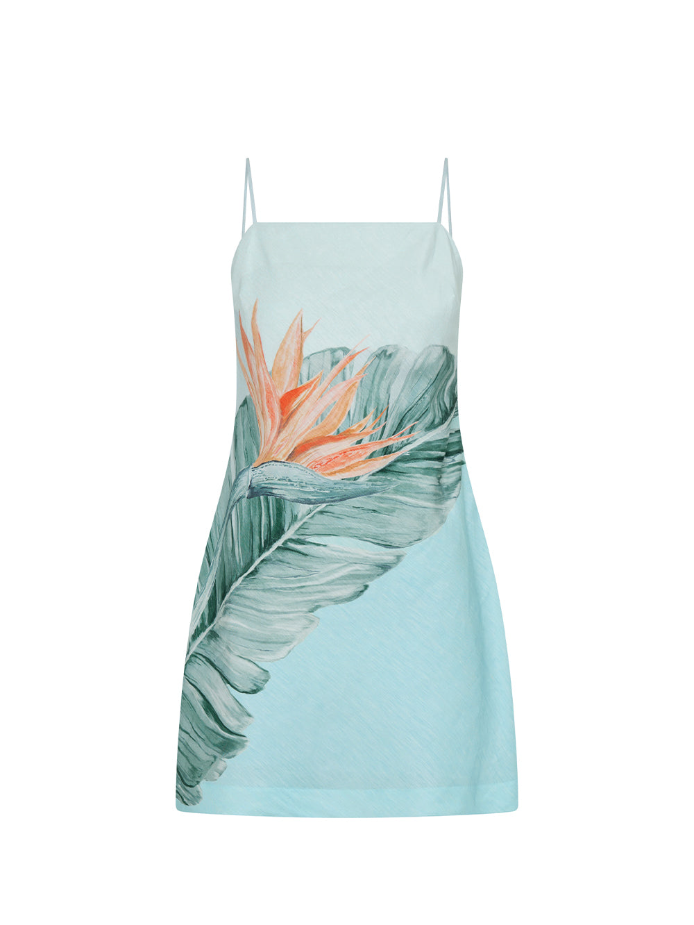 Cassia Mini Dress | Palm Printed Mini Dress - KIVARI