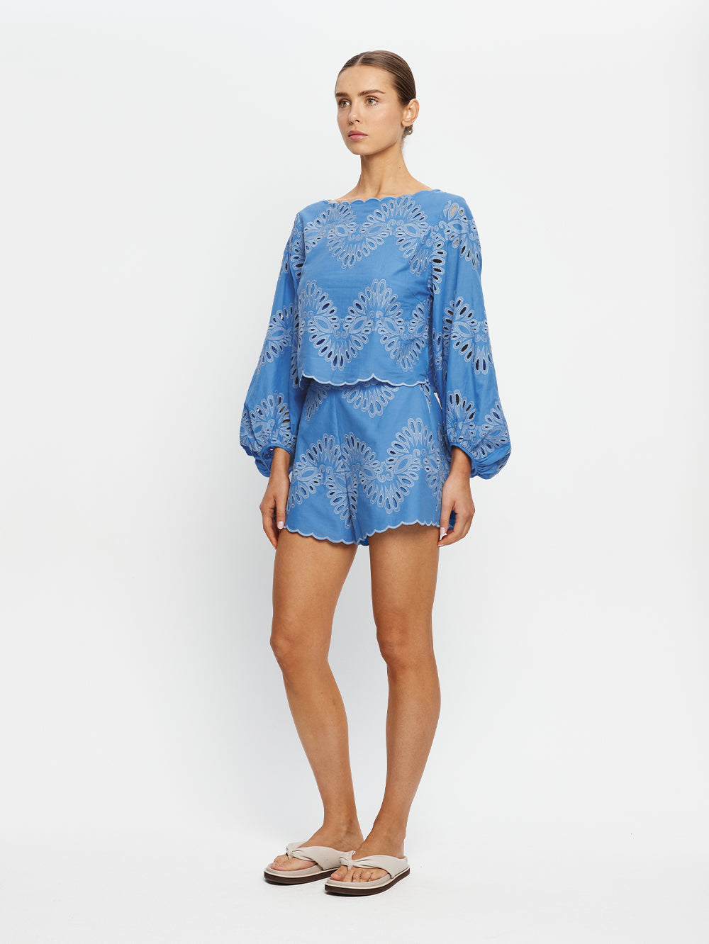 Danielle Top | Long Sleeve Embroidered Top | KIVARI