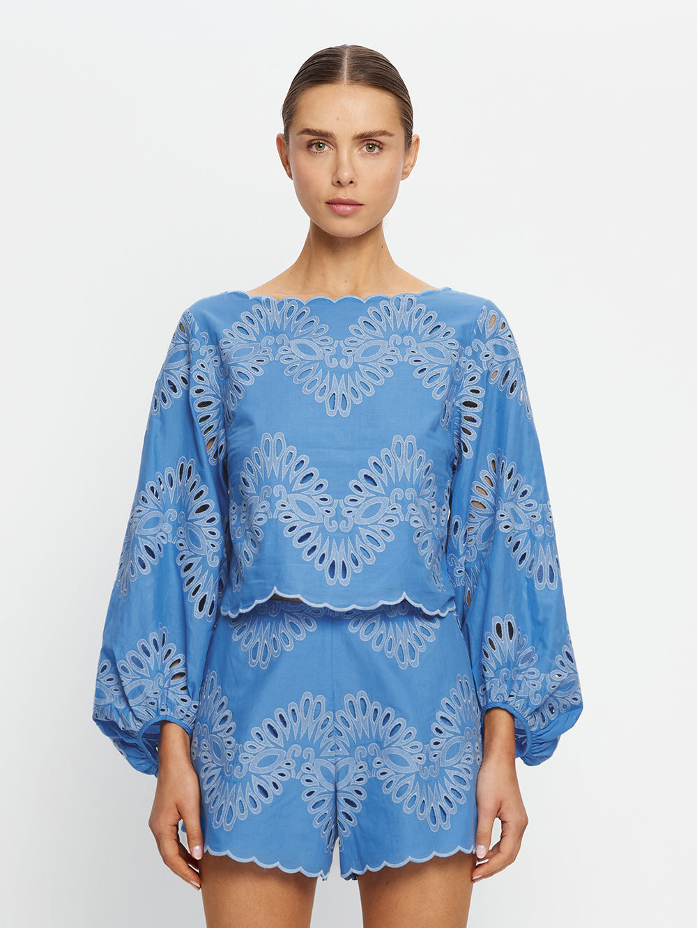 Danielle Top | Long Sleeve Embroidered Top | KIVARI