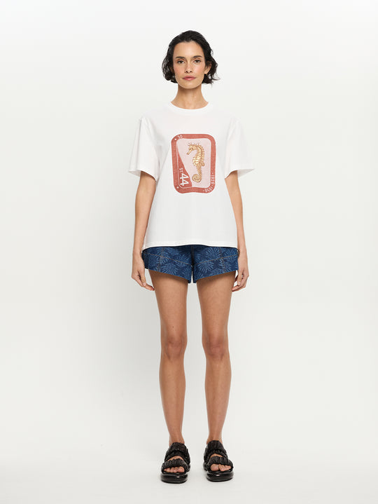 Sheldon Tee | Seahorse Printed T-shirt - KIVARI