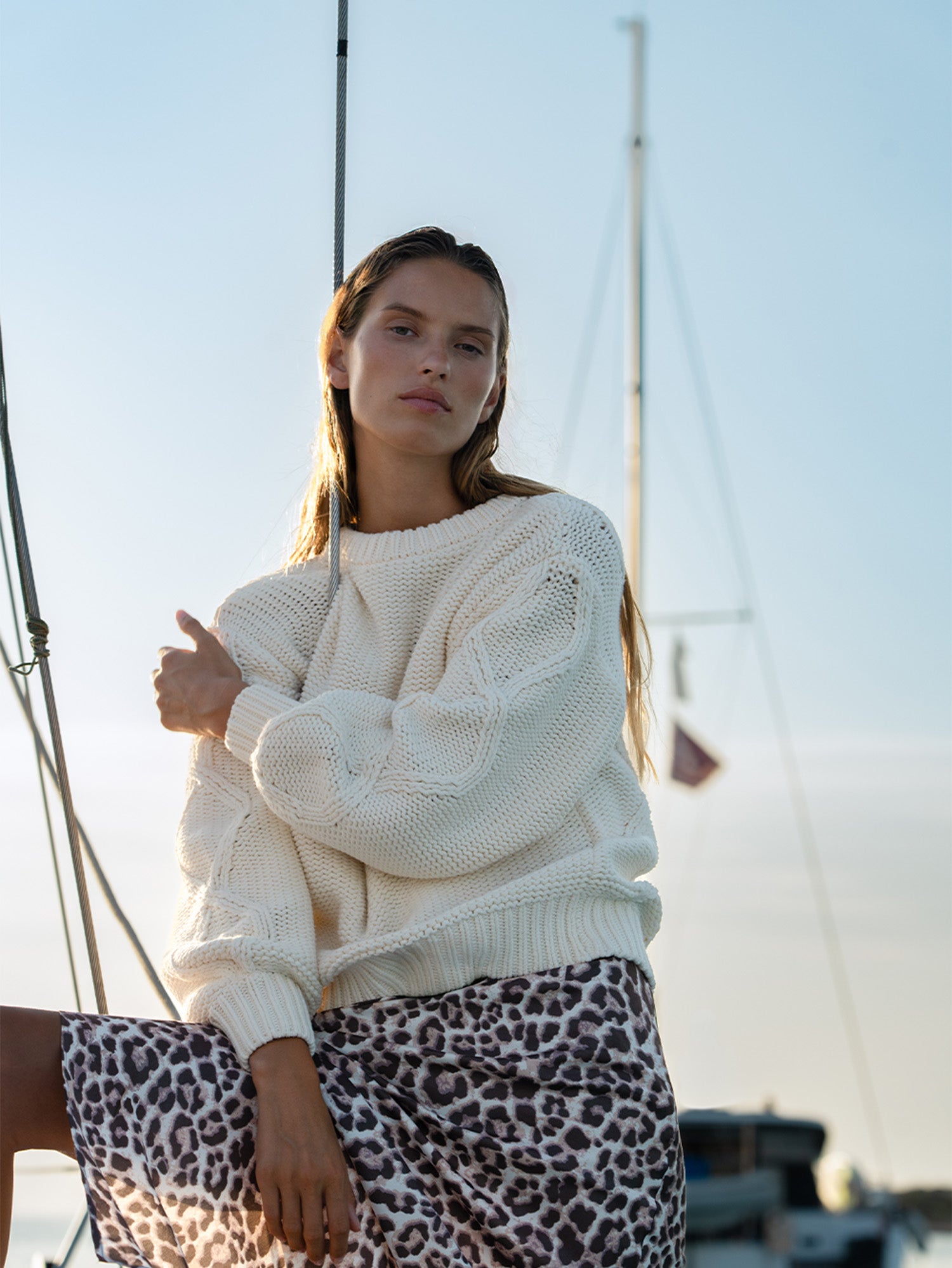 Olesia Knit Sweater - Cream – KIVARI