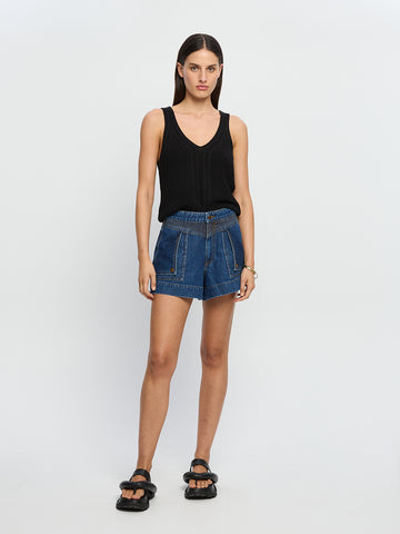 Raven Knit Cami - Black | KIVARI