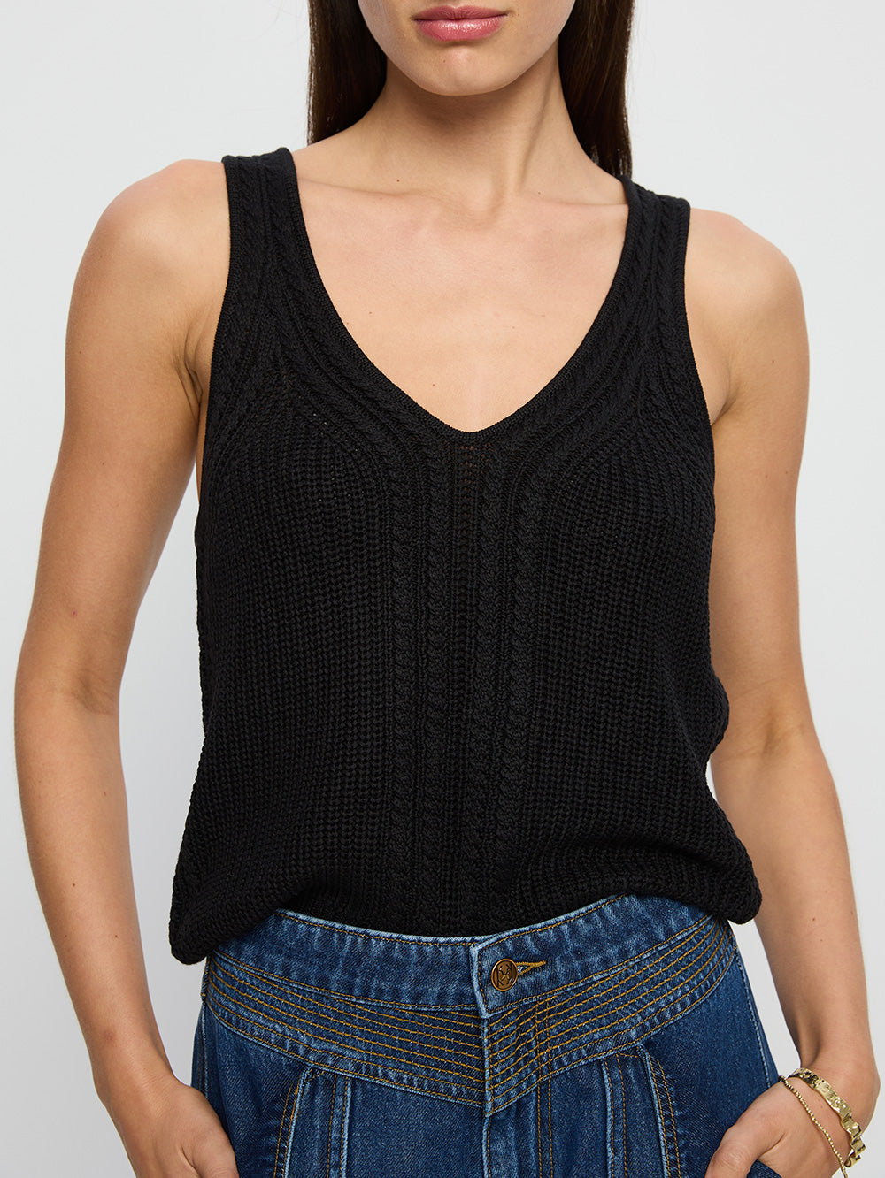 Raven Knit Cami - Black | KIVARI