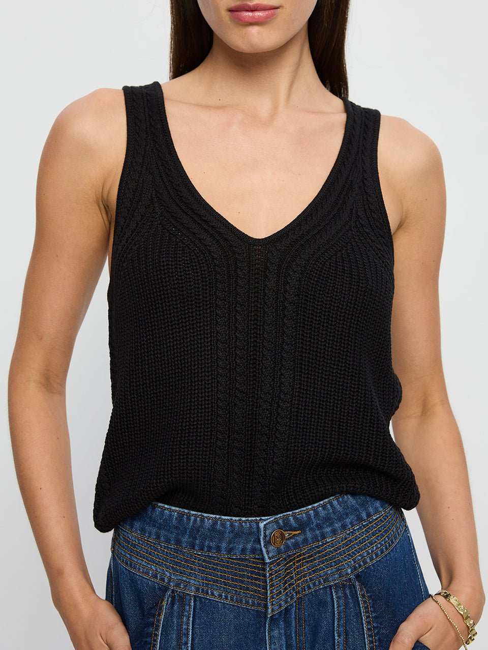 Raven Knit Cami - Black | KIVARI