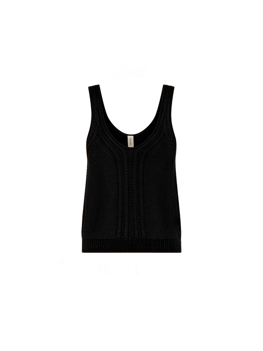 Raven Knit Cami - Black | KIVARI