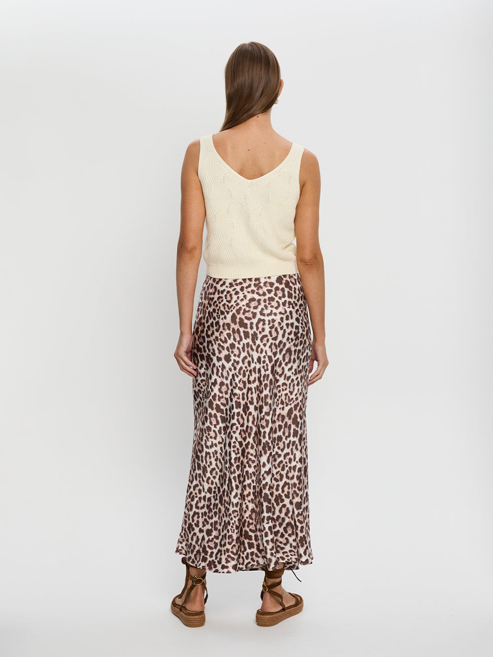 Reese Skirt | Brown leopard skirt - KIVARI