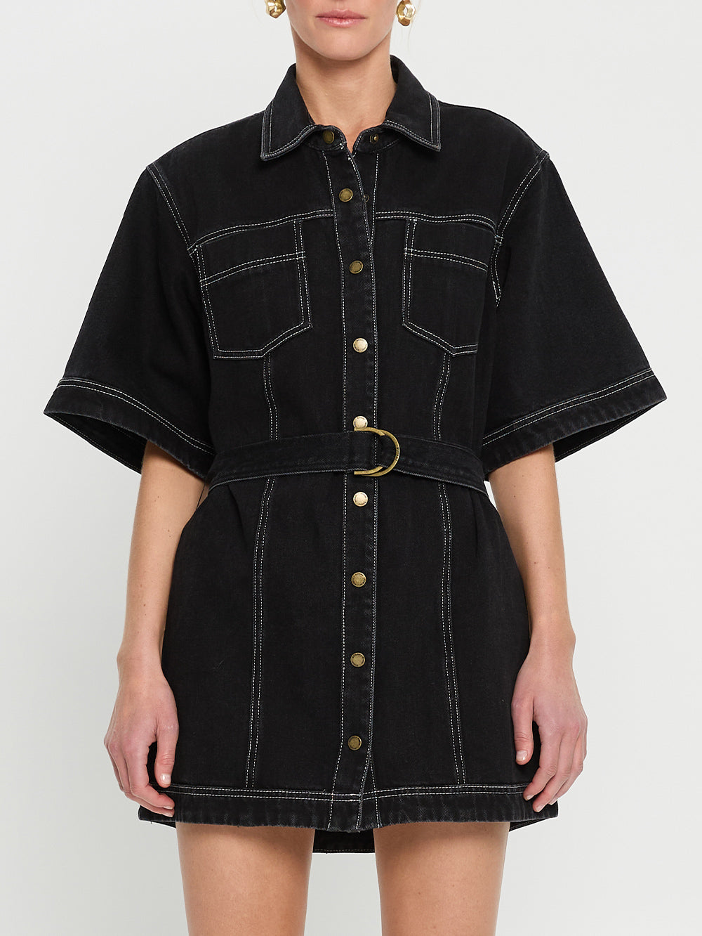 Rowyn Denim Shirt Dress | KIVARI