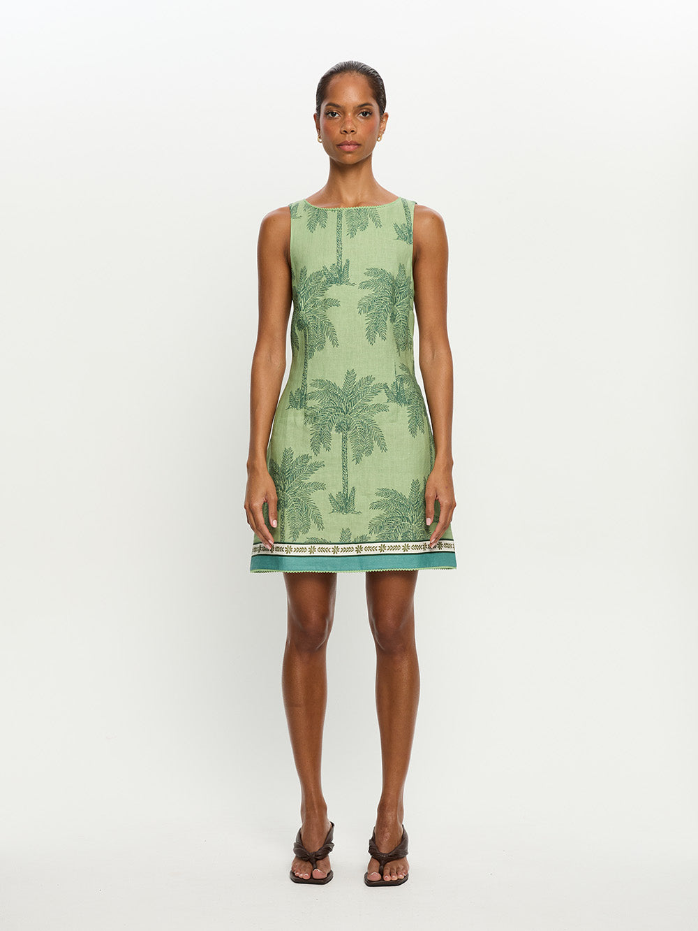 Alani Mini Dress | Leafy Botanical Dress | KIVARI