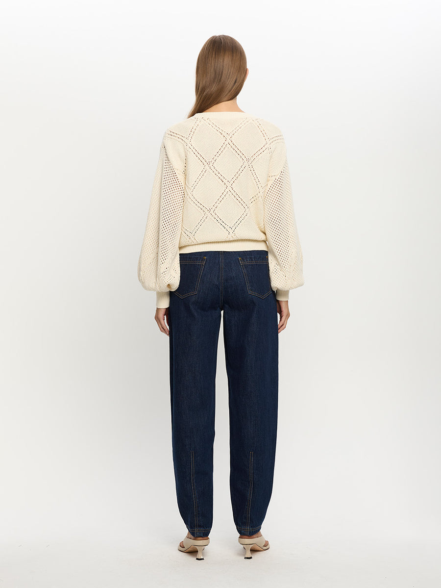Samara Knit Top - Cream | Knit Jumper | KIVARI