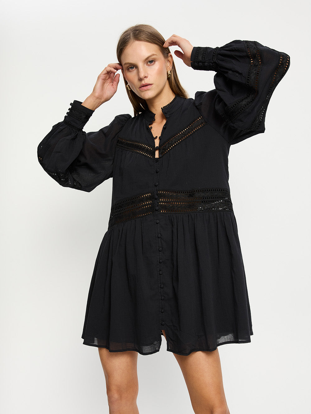 Tana Mini Dress - Black | Black Mini Dress | KIVARI